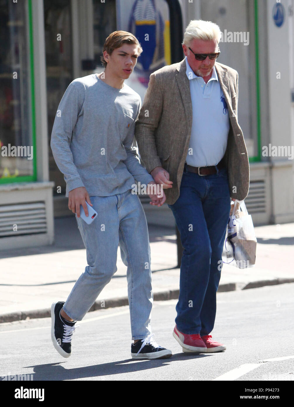 Boris Becker and his son Elias visit the University of Roehampton ...