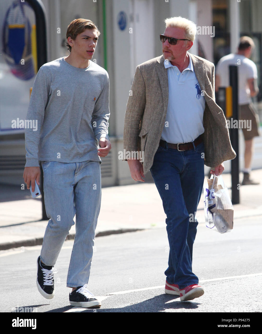 Boris Becker and his son Elias visit the University of Roehampton ...