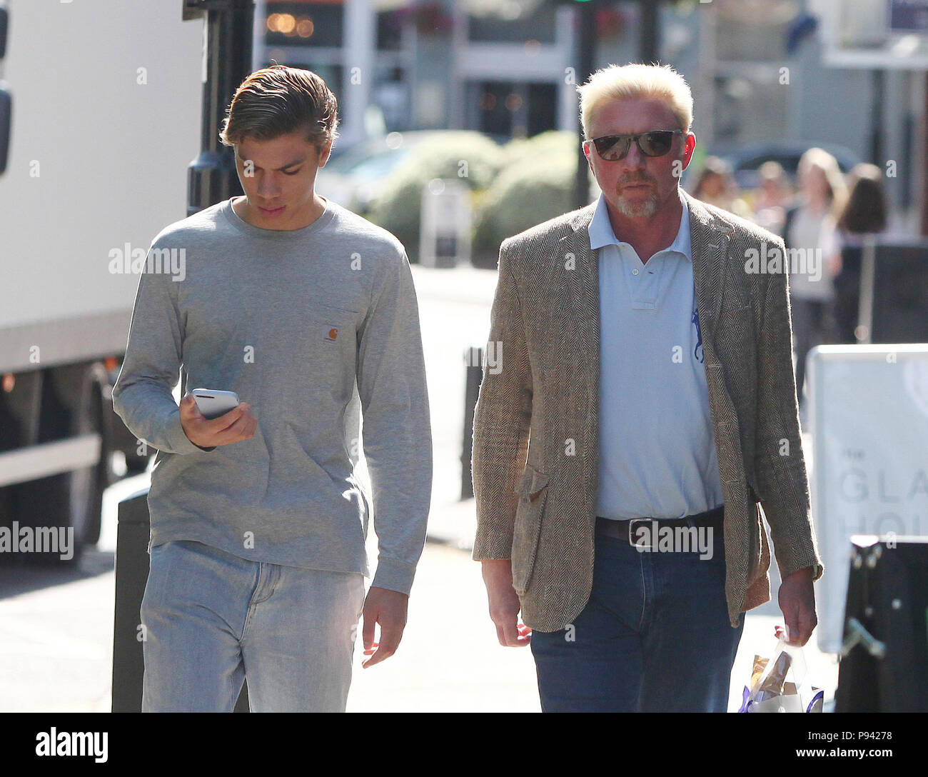 Boris Becker and his son Elias visit the University of Roehampton ...