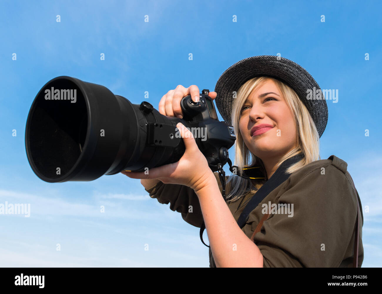 young girl photograph landscape Stock Photo - Alamy