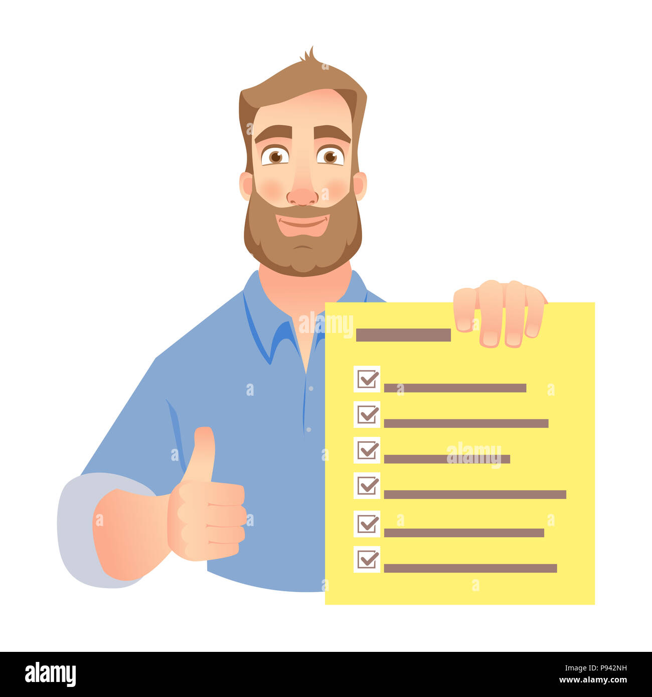 Checklist cartoon hi-res stock photography and images - Alamy