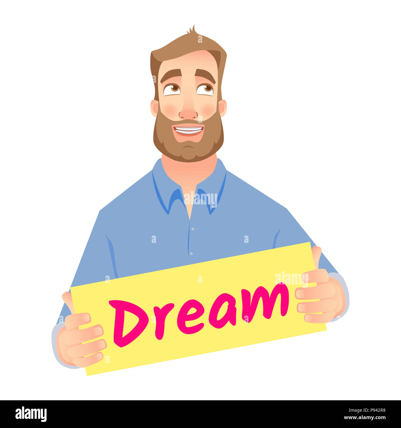 Man Dream Cartoon High Resolution Stock Photography and Images - Alamy