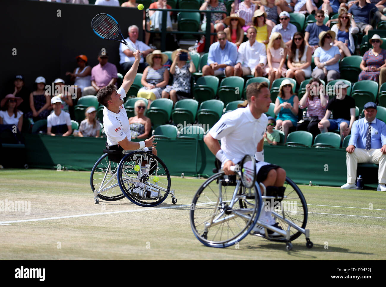 Gordon Reid (left) and Alfie Hewett in action in the Gentlemen's ...