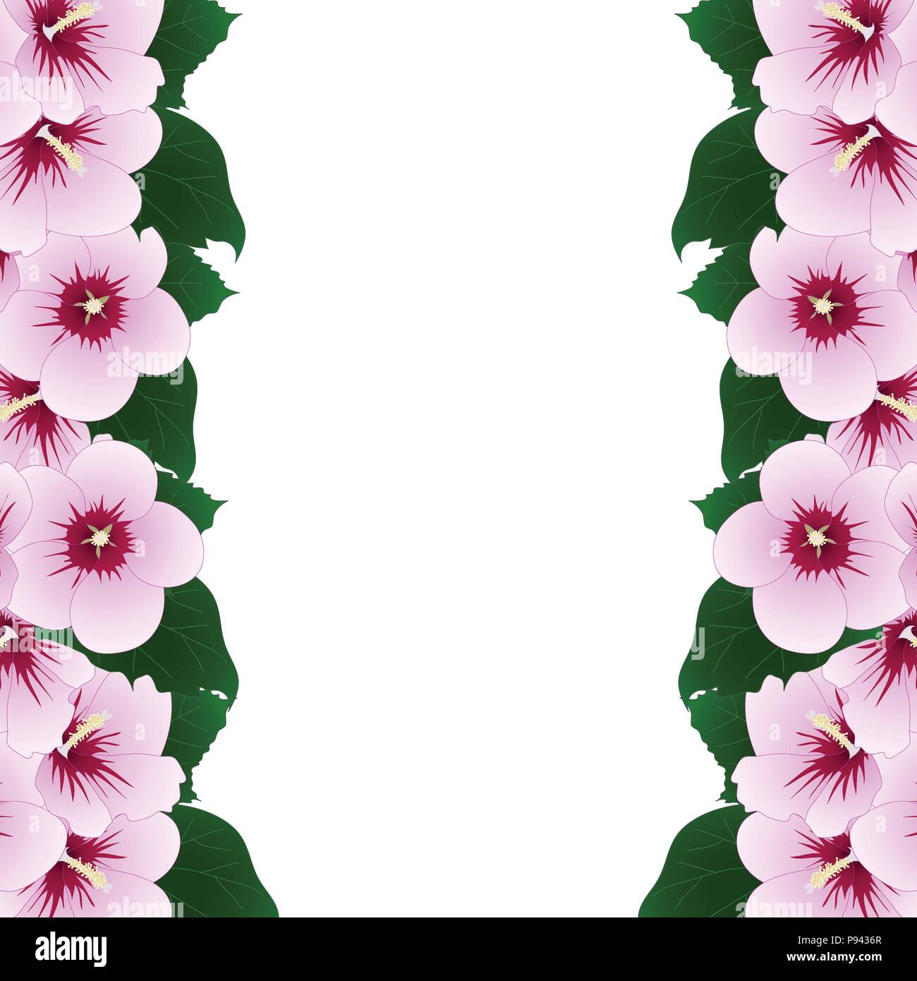Purple rose of sharon Stock Vector Images - Alamy