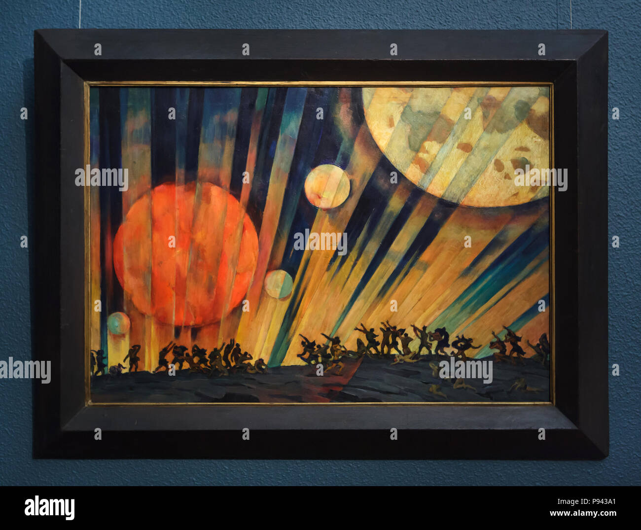 Painting 'New Planet' (1921) by Russian painter Konstantin Yuon on ...