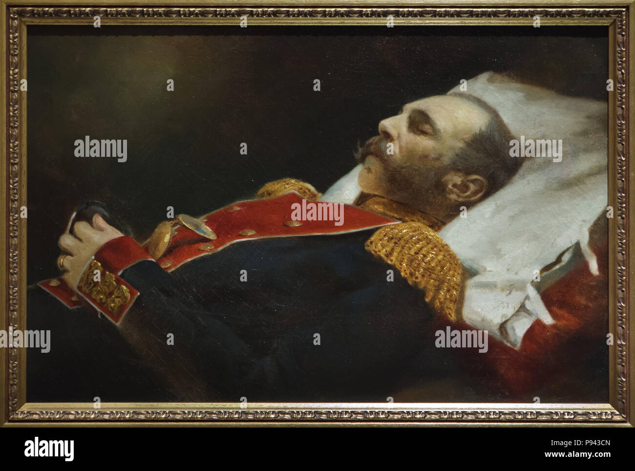 Emperor Alexander II of Russia on his deathbed depicted in the painting ...