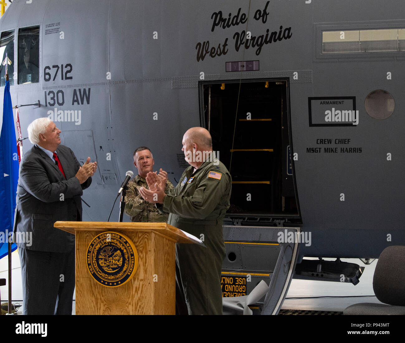 Gov. Jim Justice, Maj. Gen. James Hoyer, Adjutant General of the West ...
