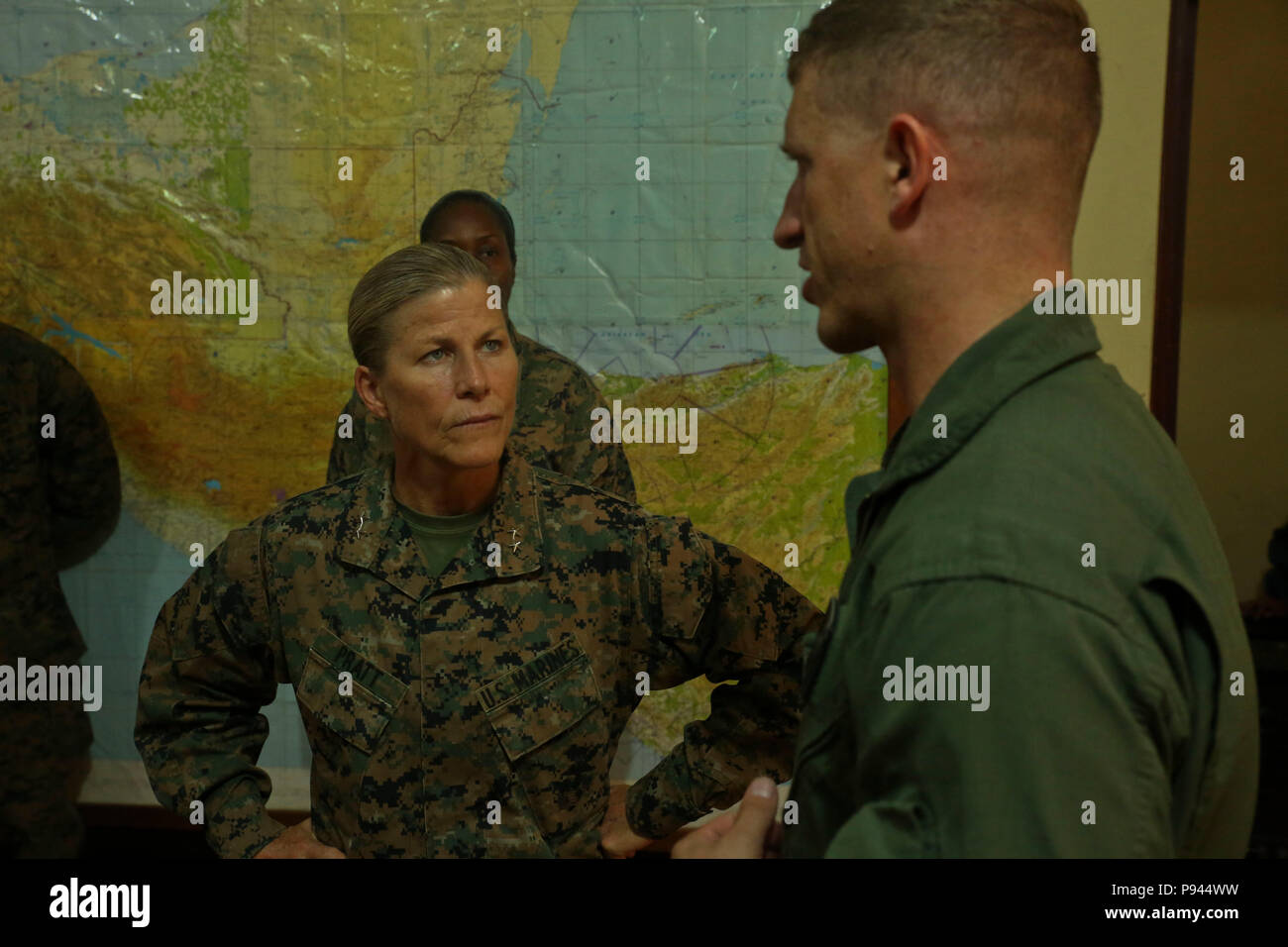 U.S. Marine Maj. Gen. Helen G. Pratt, the commanding general of 4th ...