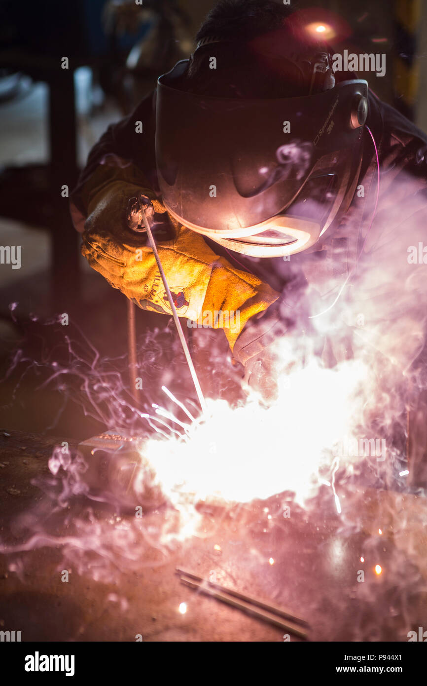 Lance Cpl. Christopher Alcazar, a welder with General Support ...