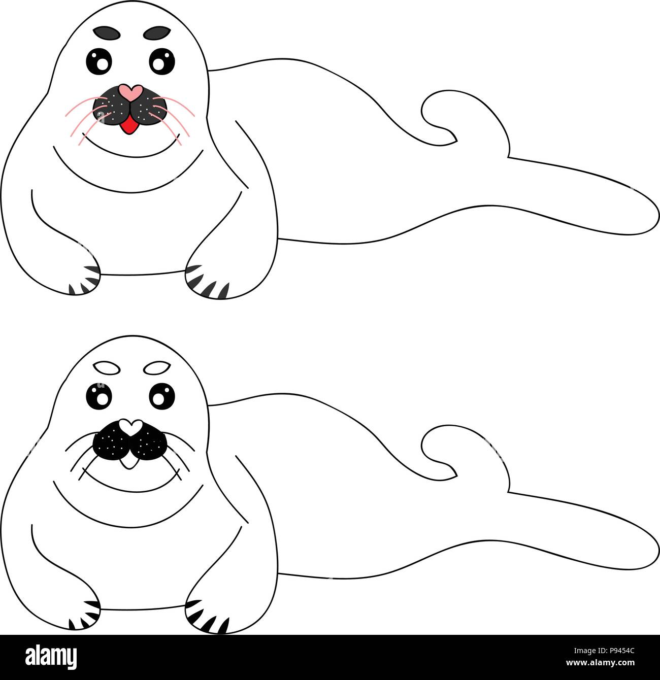 White seal baby Stock Vector Images - Alamy