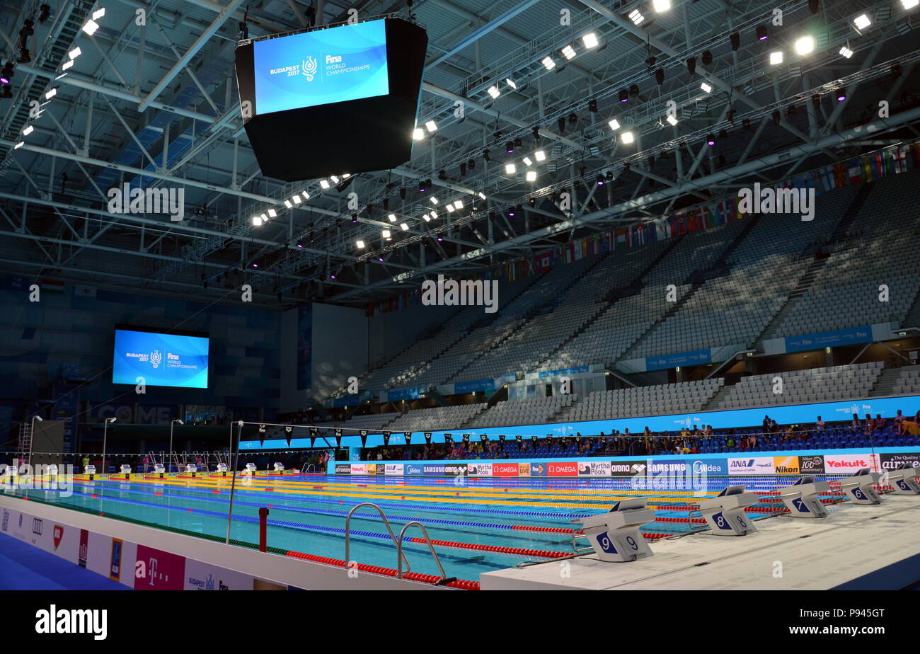 Budapest, Hungary - Jul 21, 2017. Inside the Duna Arena, the home of ...