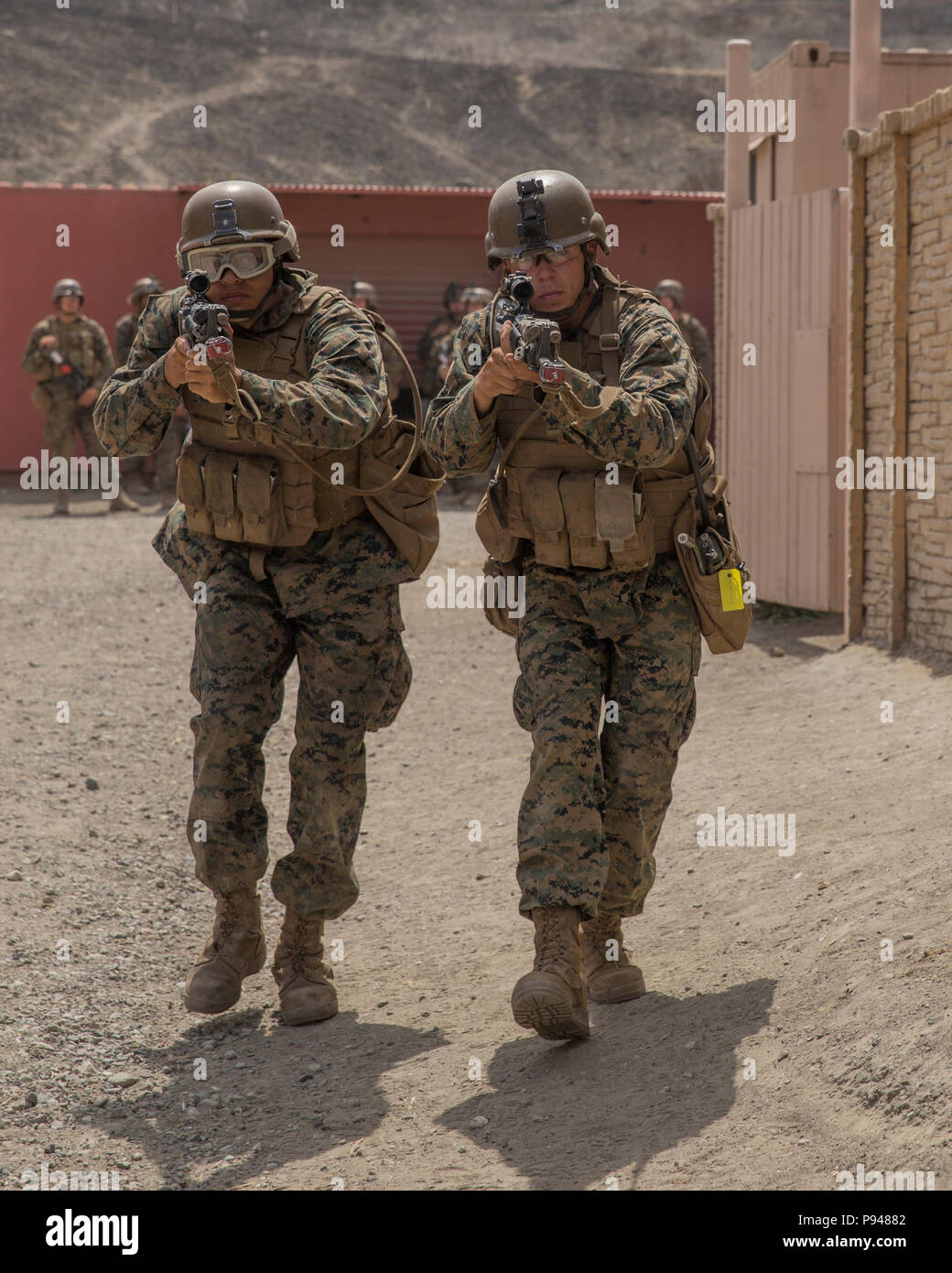 U.S. Marines Pvts. Trey Cronau, left, and Brandon Cook, Marine Combat ...