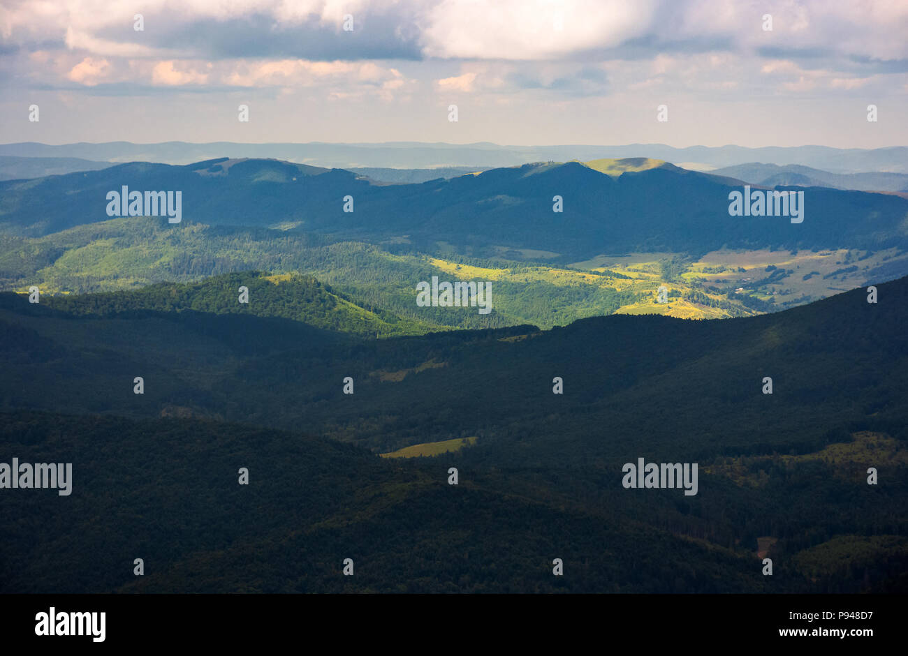 beautiful mountainous landscape background. peaceful nature scenery ...