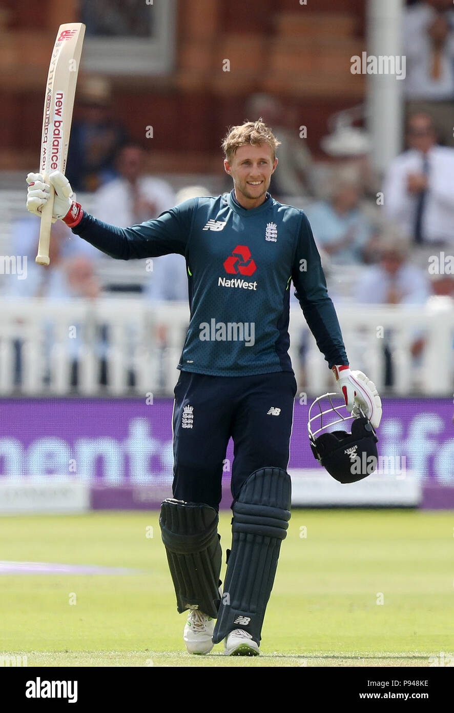 England's Joe Root celebrates reaching his century during the second ...