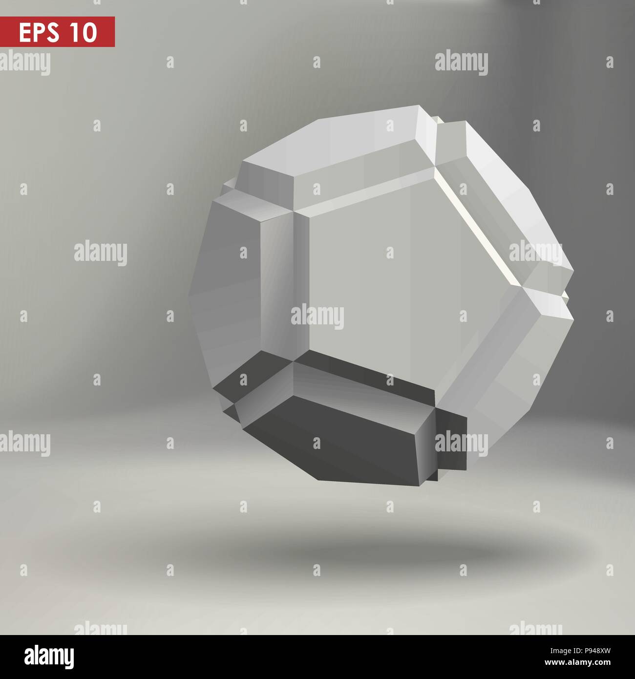 3d geometric shape vector illustration Stock Vector Image & Art - Alamy