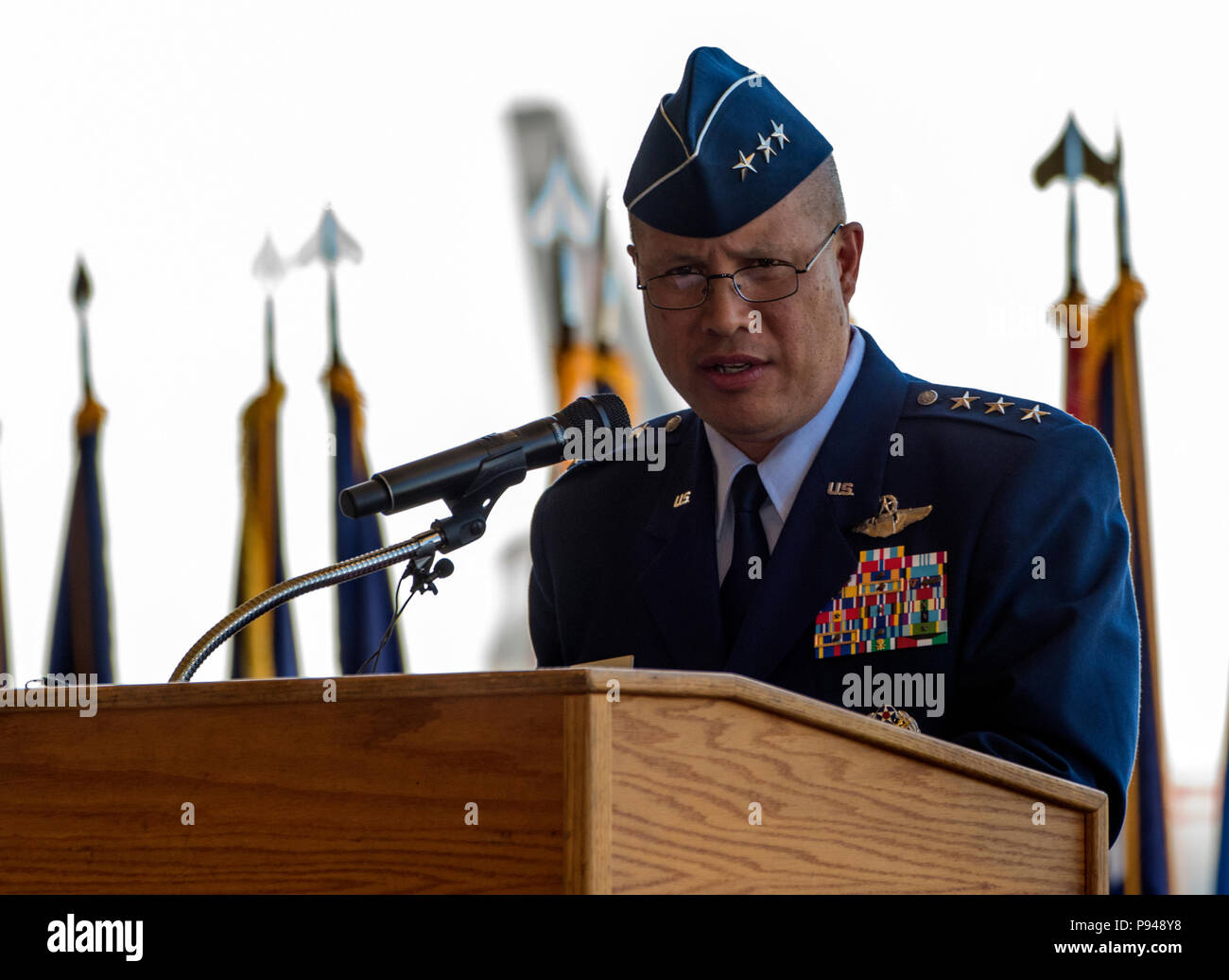 U.S. Air Force Lt. Gen. GI Tuck, 18th Air Force commander, Scott Air ...