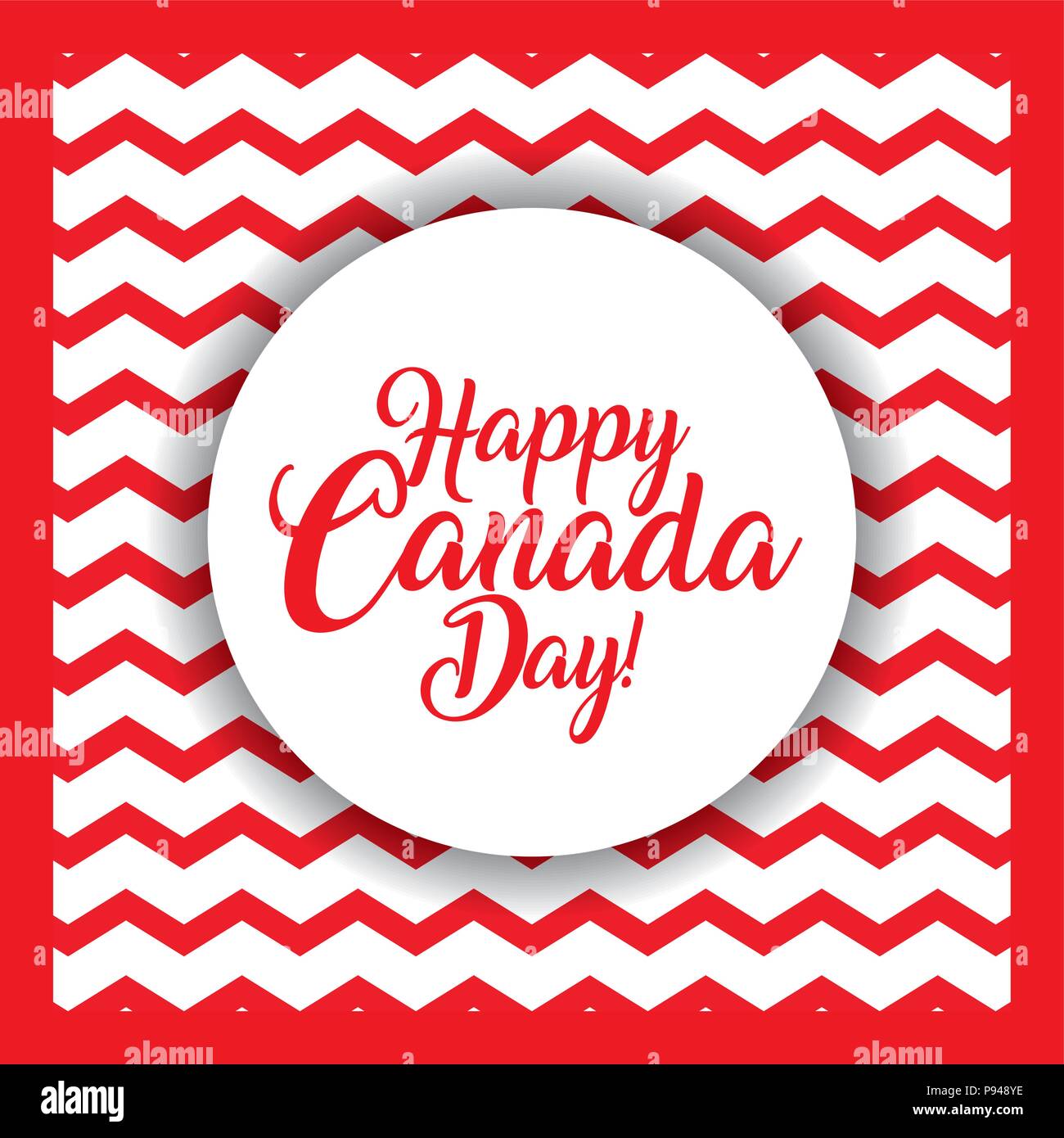 happy canada day card wave background sticker sign vector illustration ...