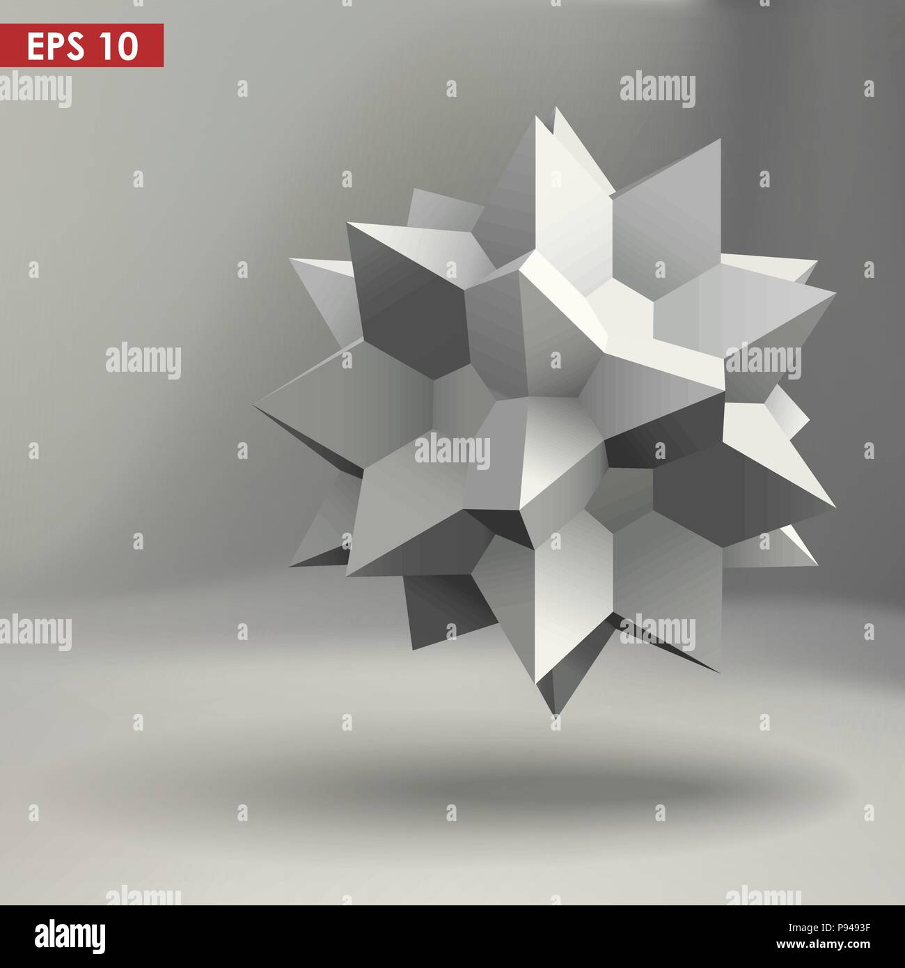 3d geometric shape vector illustration Stock Vector Image & Art - Alamy
