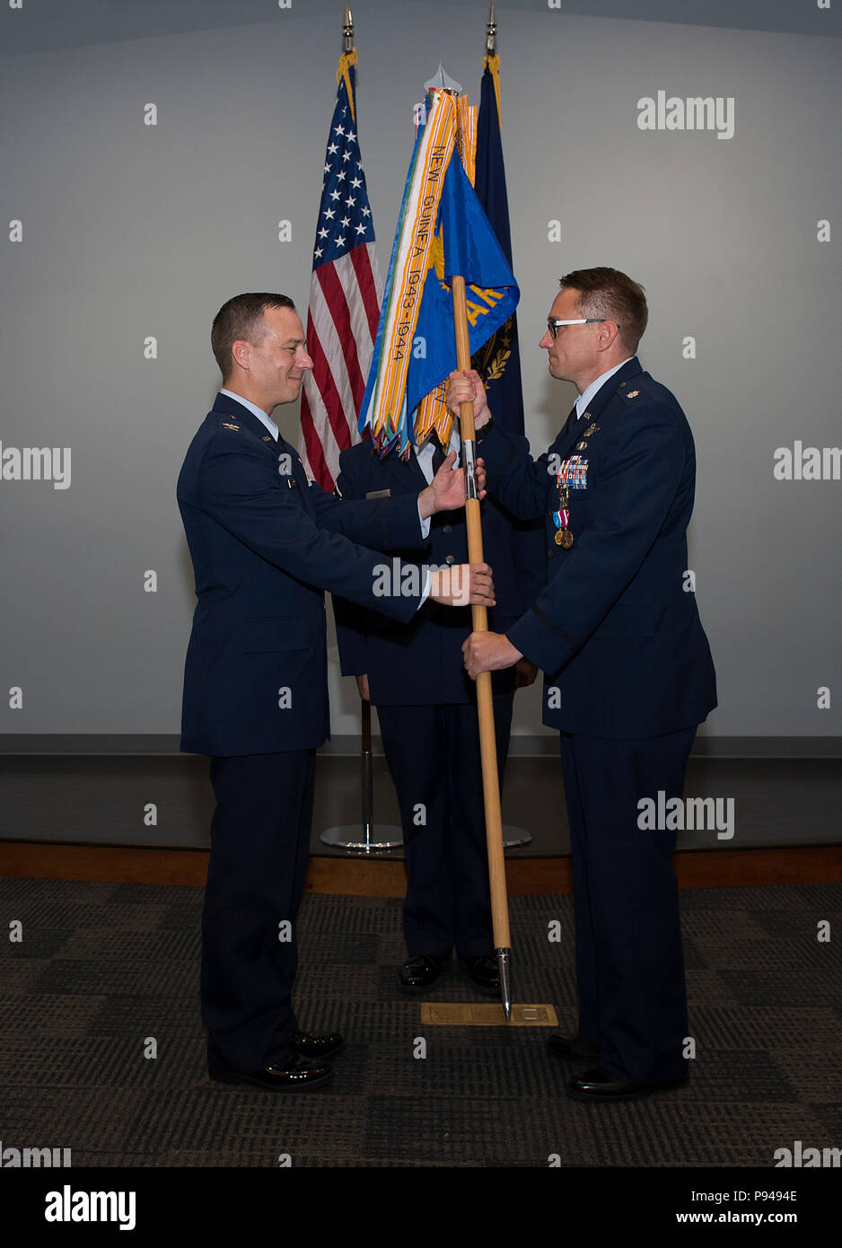 Lt. Col. Joshua J. Zaker, commander of the 64th Air Refueling Squadron ...