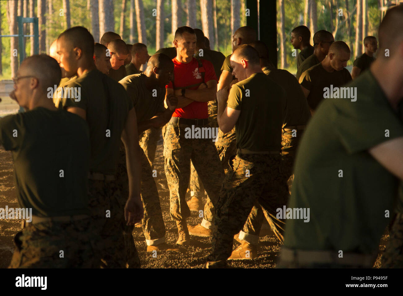 U.S. Marine Corps SSgt. Patrick Pointer, Senior Drill Instructor with ...