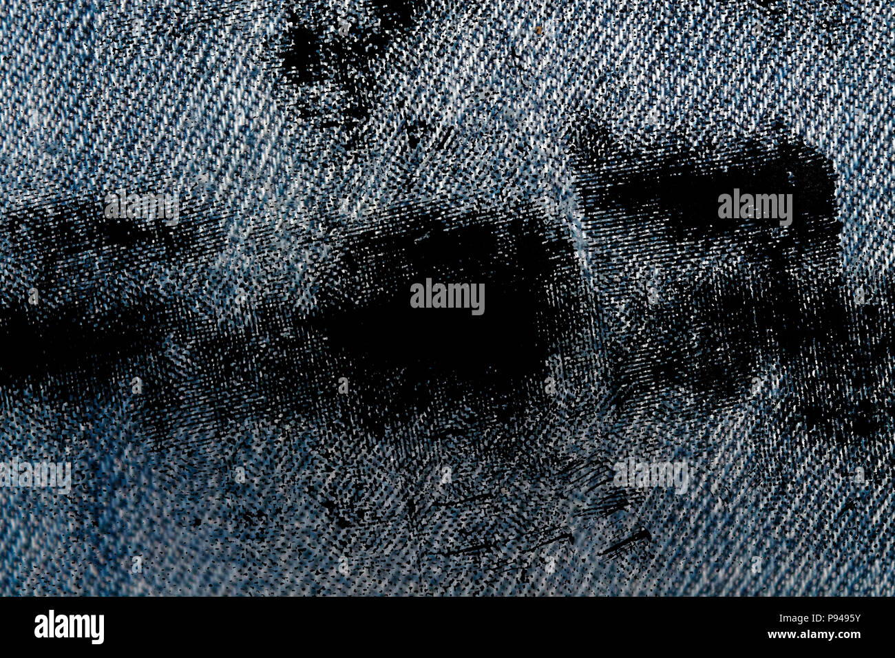 Dirty grunge Jeans blue macro texture for denim background Stock Photo ...