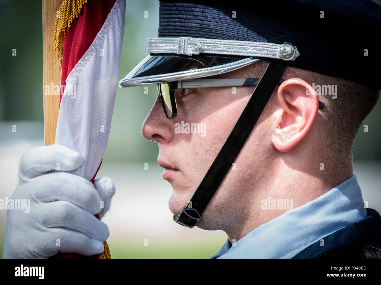 Senior Airman Bendino Galderio, 96th Communications Squadron, carries ...