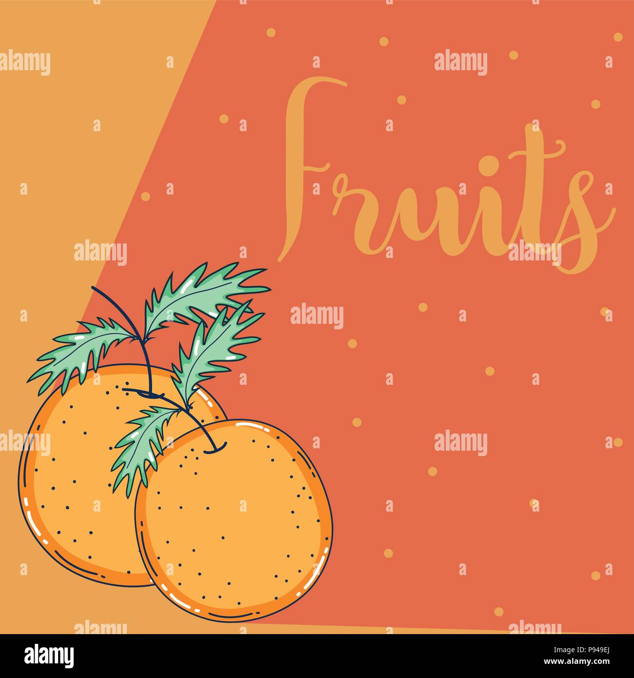 Orange fruits over colorful background vector illustration graphic ...
