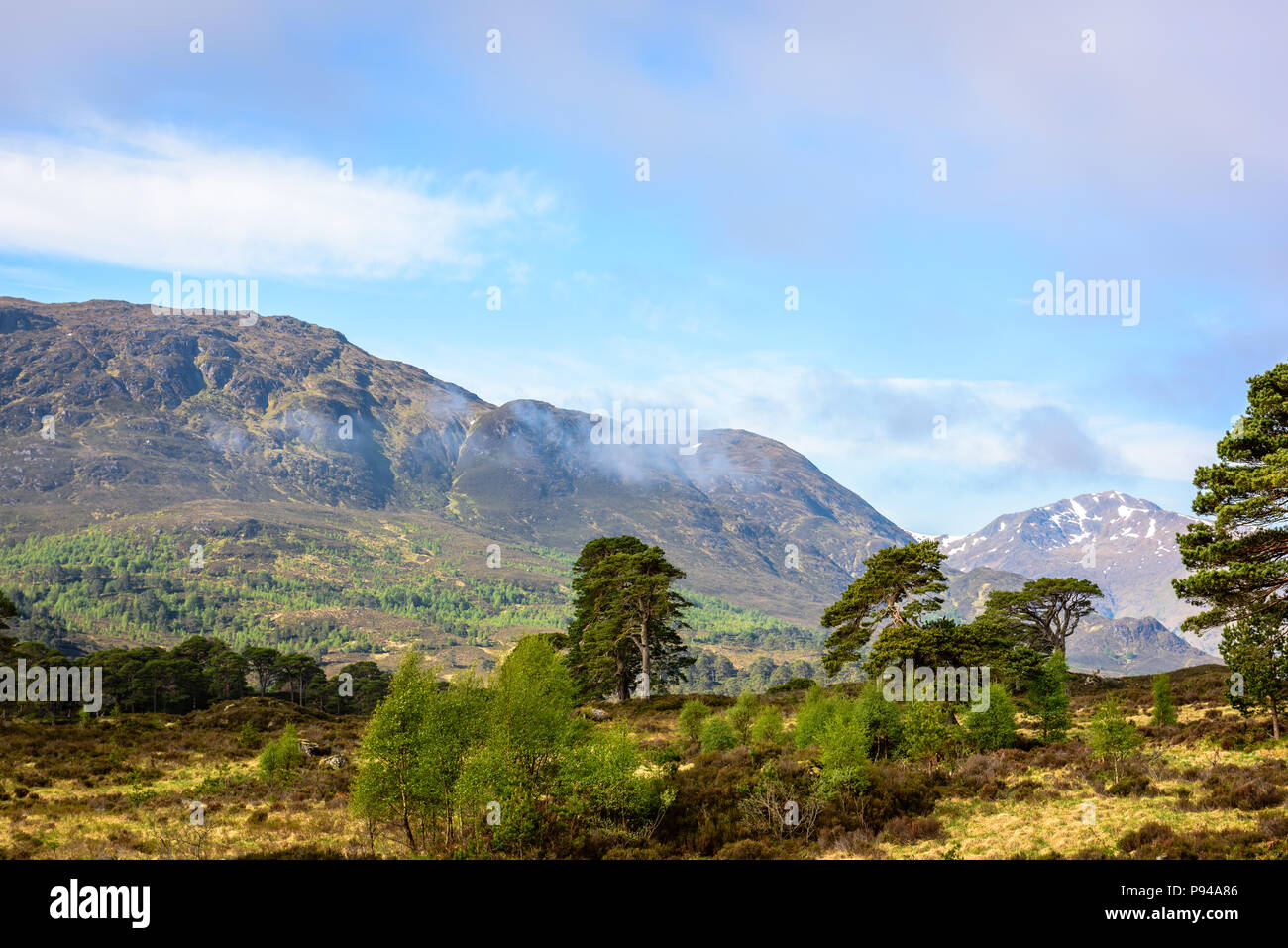 Scottish landscape. mountains and beautiful sky above Scotland Stock ...