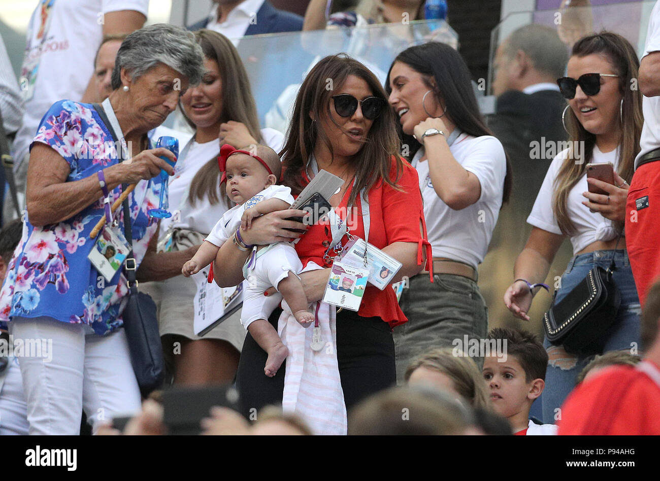 Nicky Pike, wife of Ashley Young in the stands before the FIFA World ...