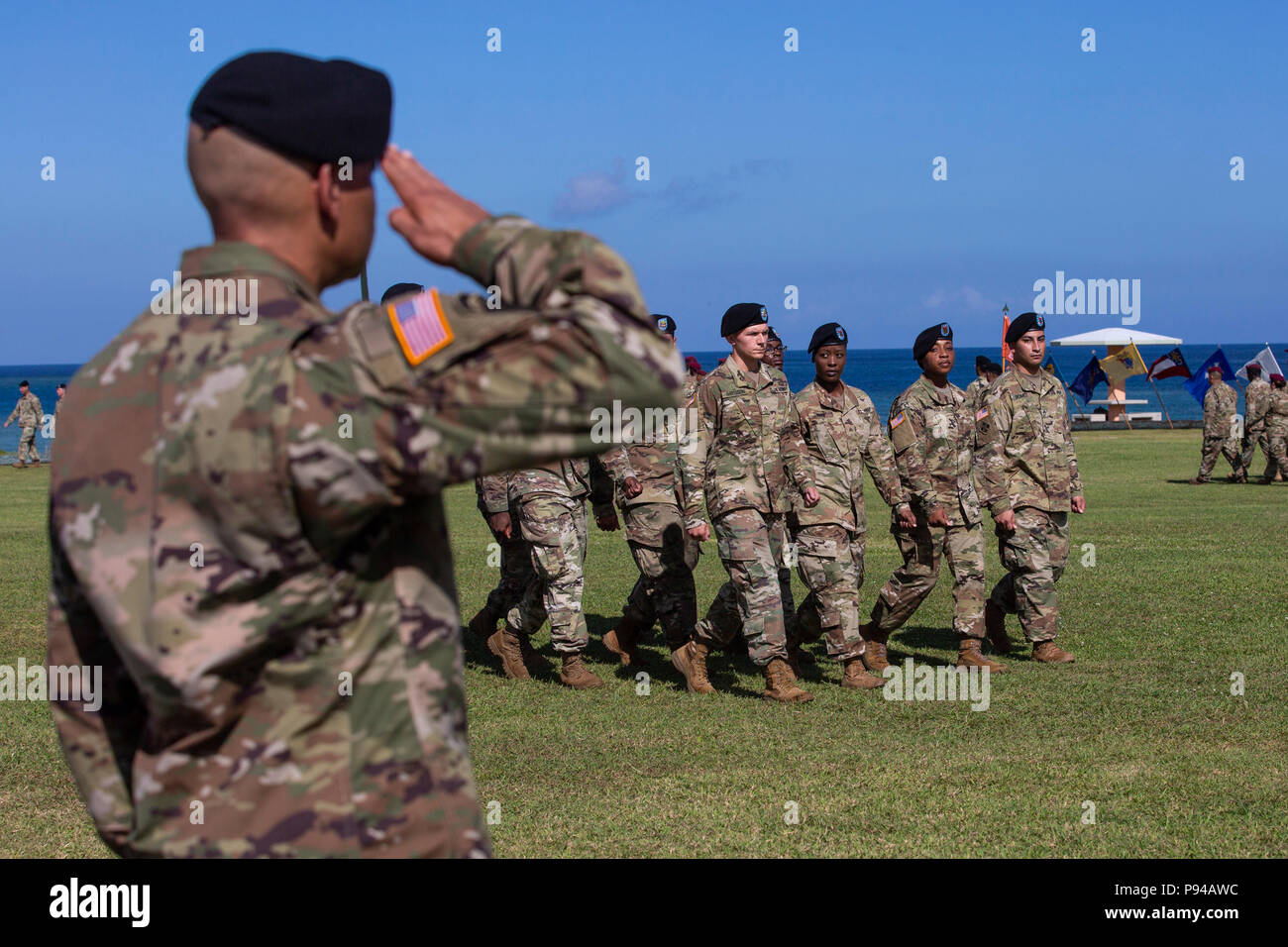 TORII STATION, OKINAWA, Japan – Col. Theodore O. White salutes during ...