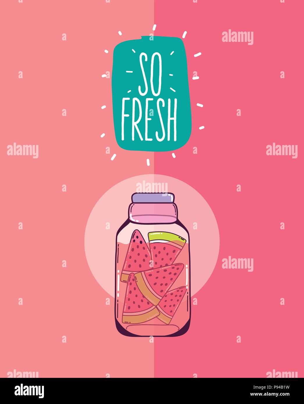 So fresh delicious juice mason jar cartoon vector illustration graphic ...