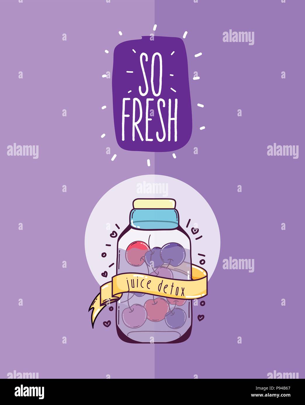 So fresh delicious juice mason jar cartoon Stock Vector Image & Art - Alamy