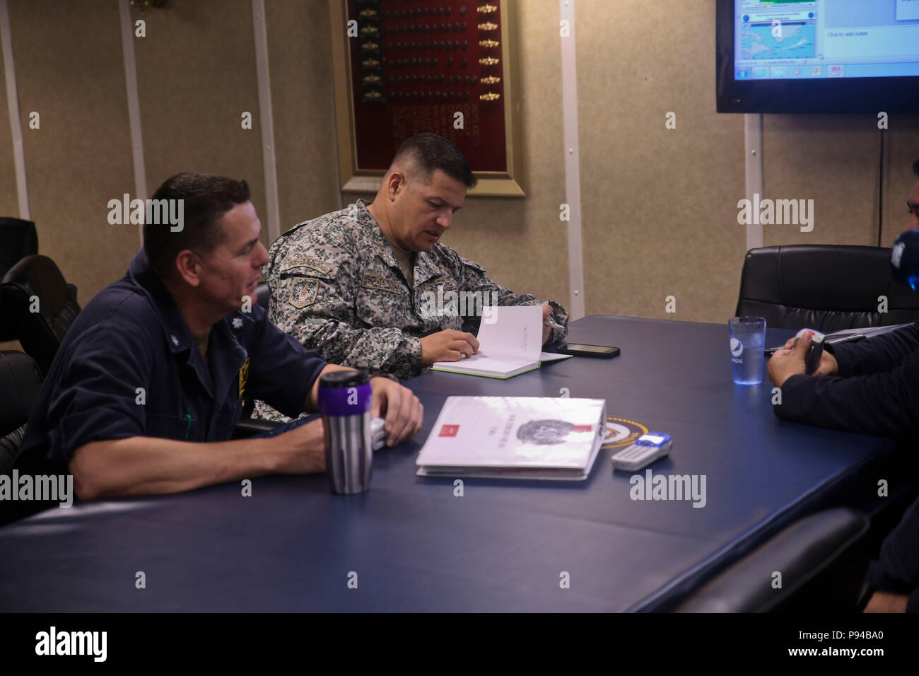 Colombian Naval Infantry Lt. Col. Erick Del Rio, the deputy commander ...
