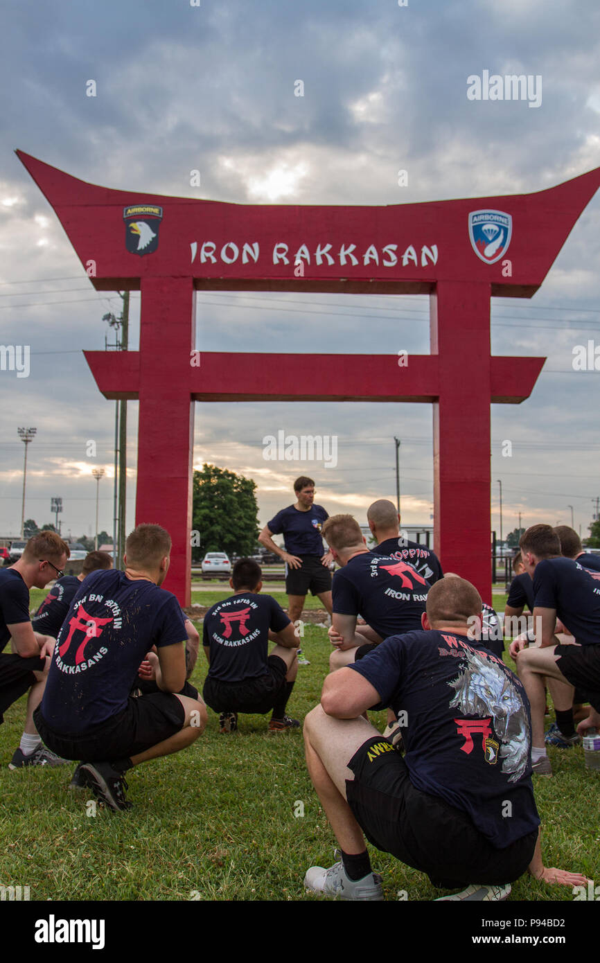 Secretary of the Army Dr. Mark T. Esper conducts physical training with ...