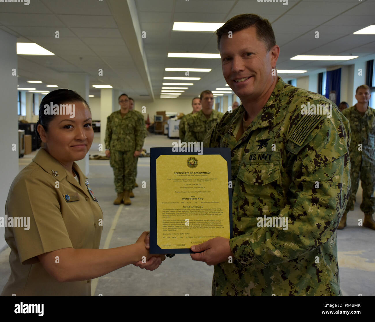 Norfolk, Va. (July 16, 2018) Capt. Matthew Jackson, commanding officer ...