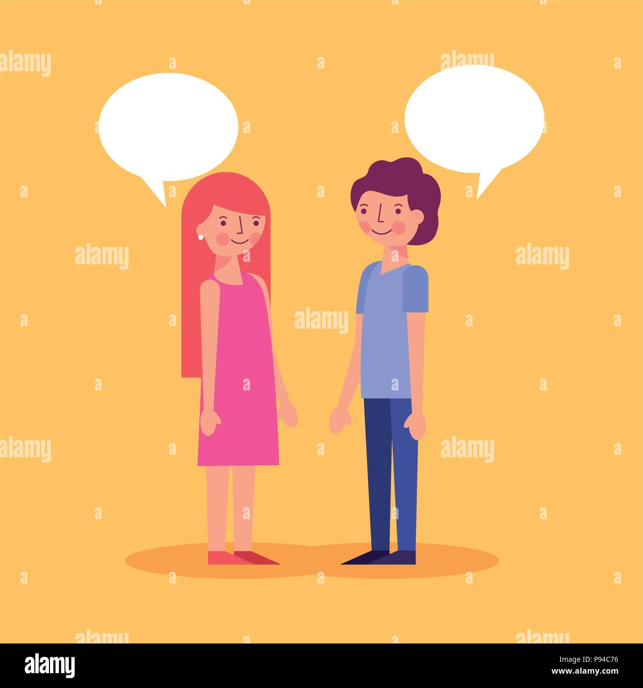people woman man character couple speaking smiling vector illustration ... people woman man character couple speaking smiling vector illustration ...