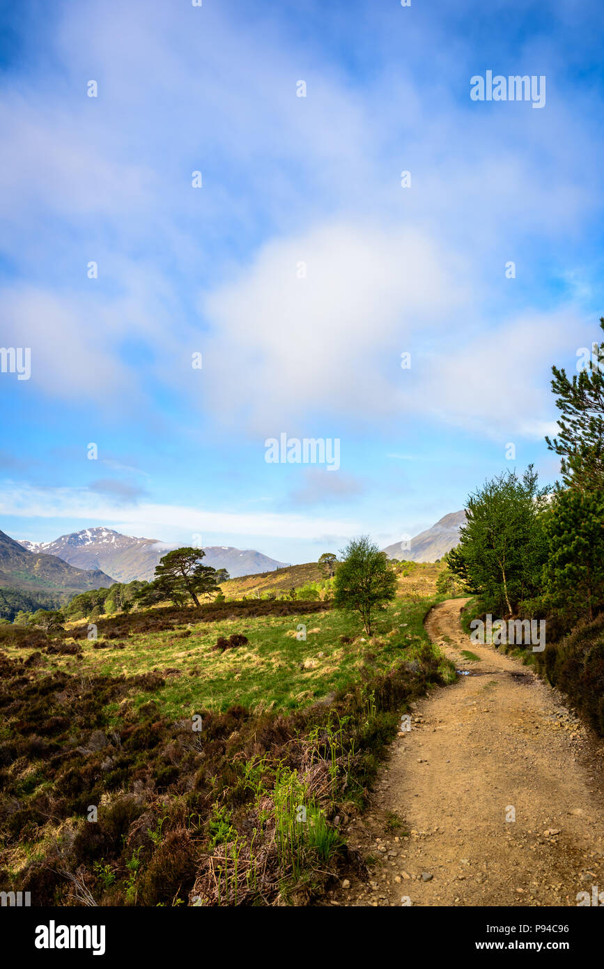 Scottish landscape. mountains and beautiful sky above Scotland Stock ...