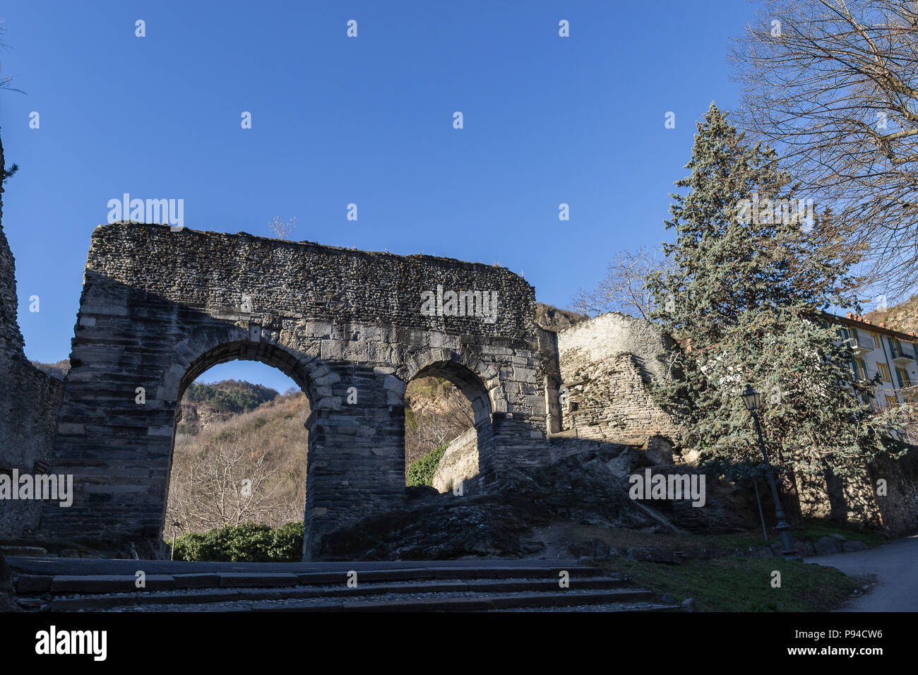 Landmark of Susa in Valsusa valley Stock Photo - Alamy