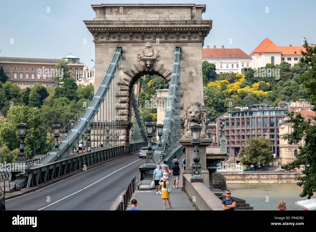 The Chain Bridge in Budapest Stock Photo - Alamy