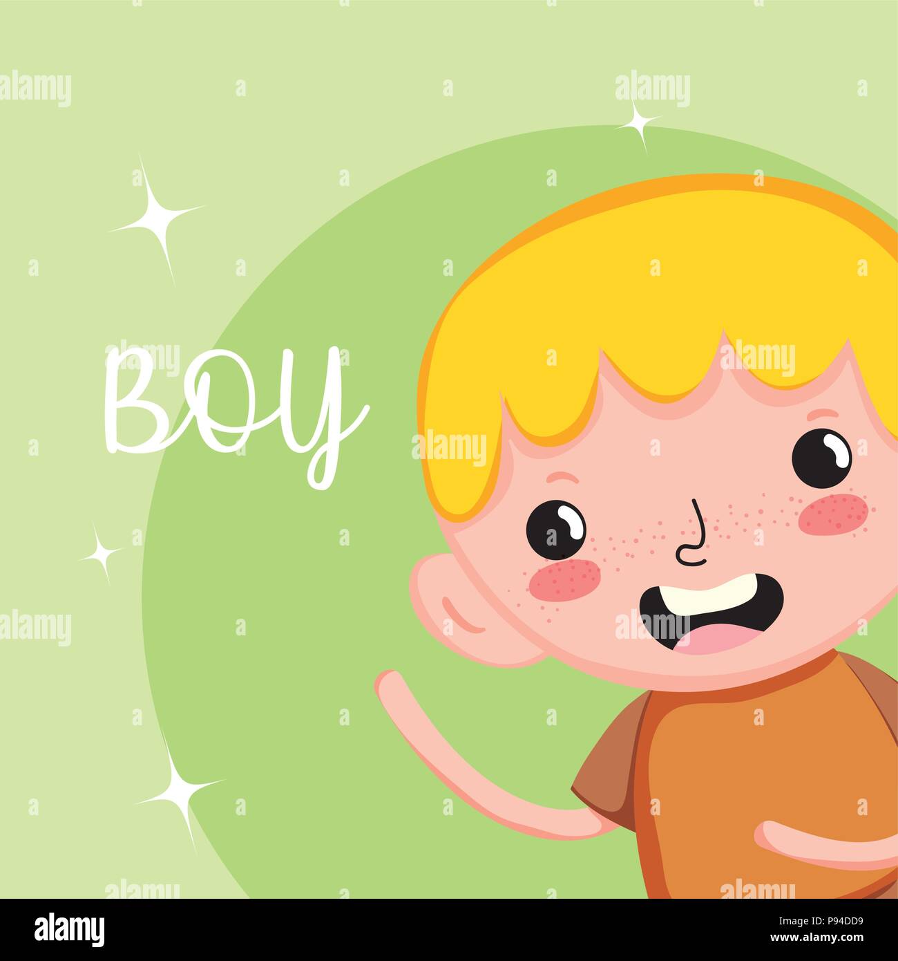 Cute and funny boy smiling cartoon vector illustration graphic design ...