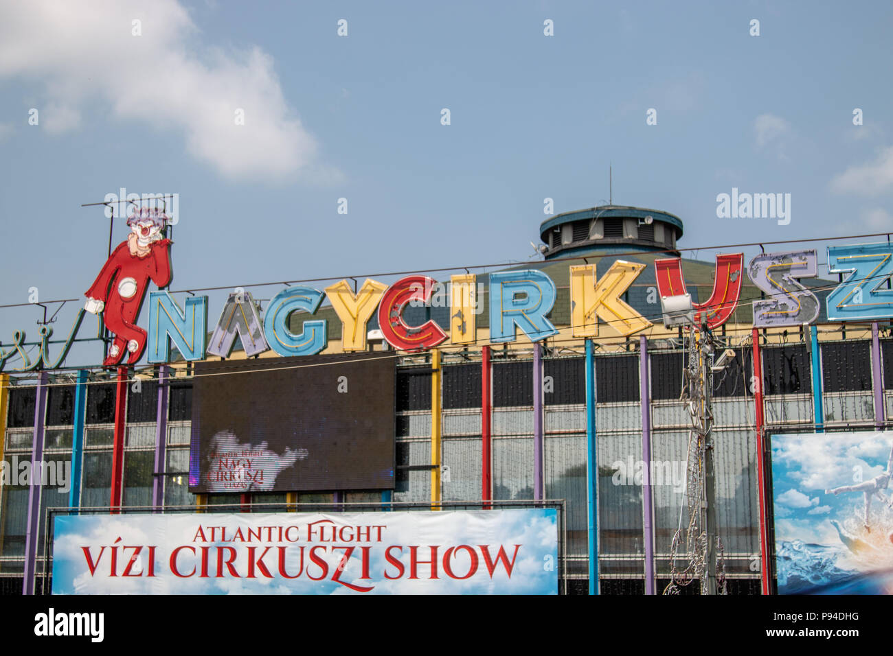 A vintage neon circus sign in Budapest, Hungary Stock Photo - Alamy