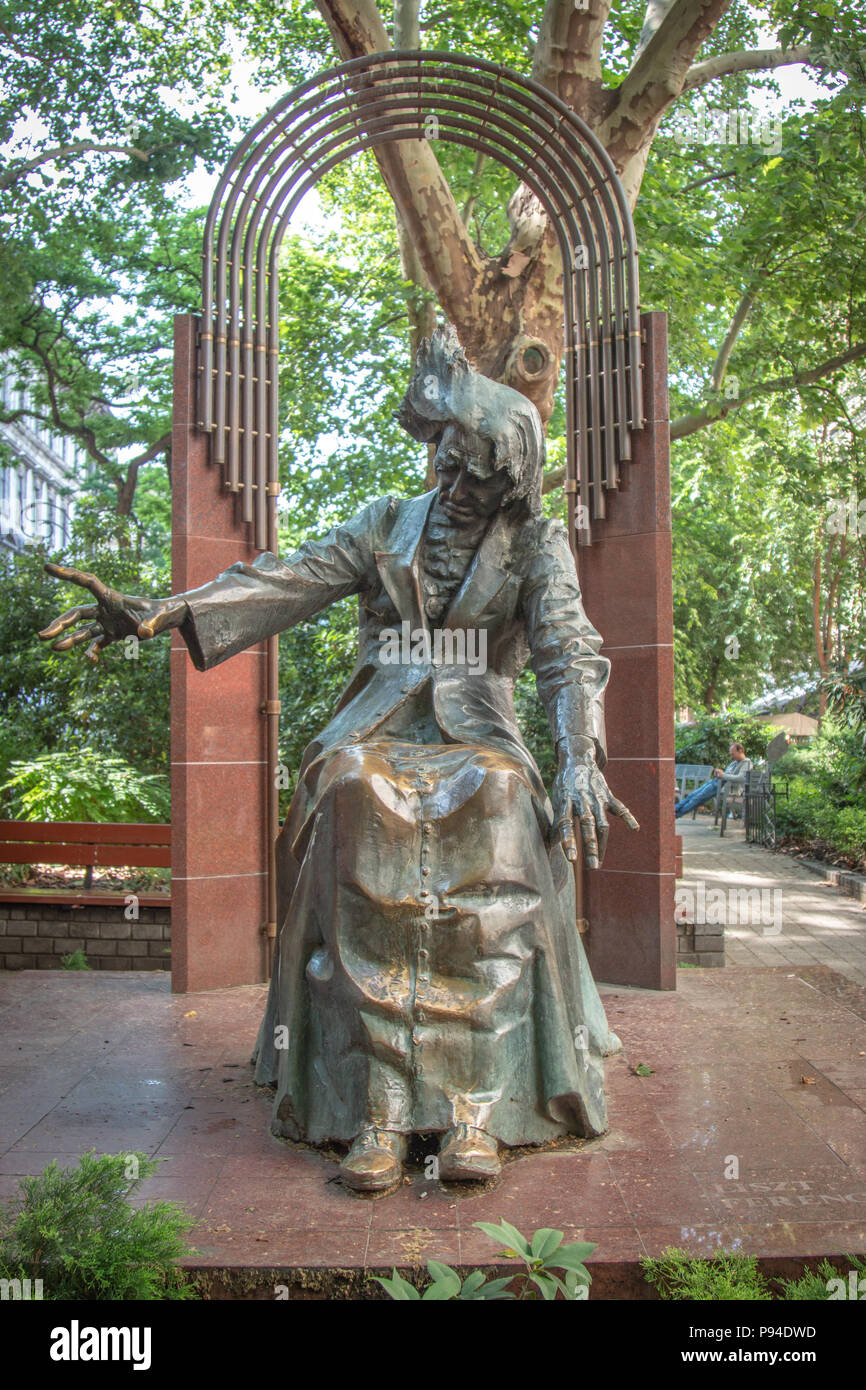 Statue of Franz Liszt in the square in Budapest that bears his name ...