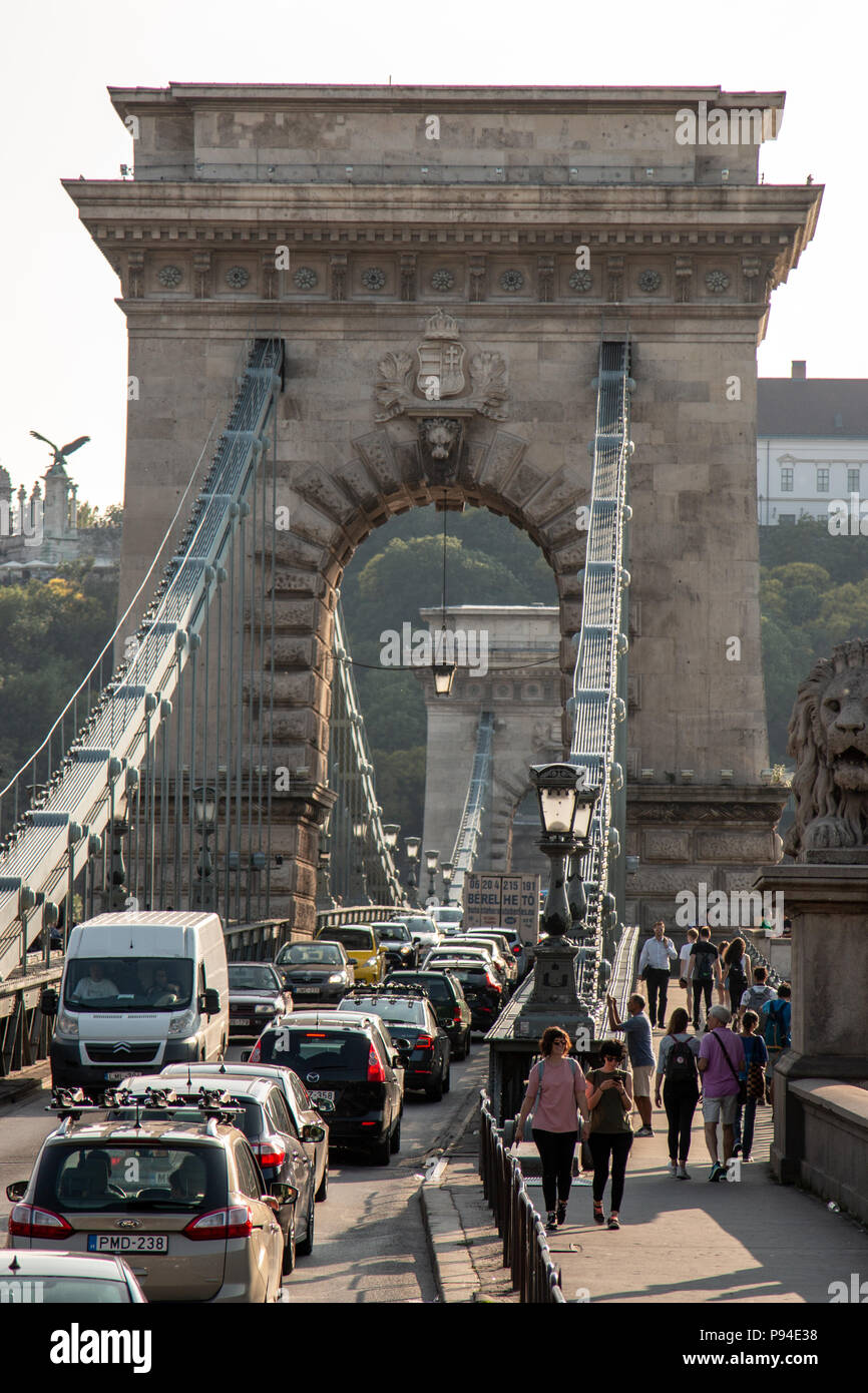 The Chain Bridge in Budapest Stock Photo - Alamy