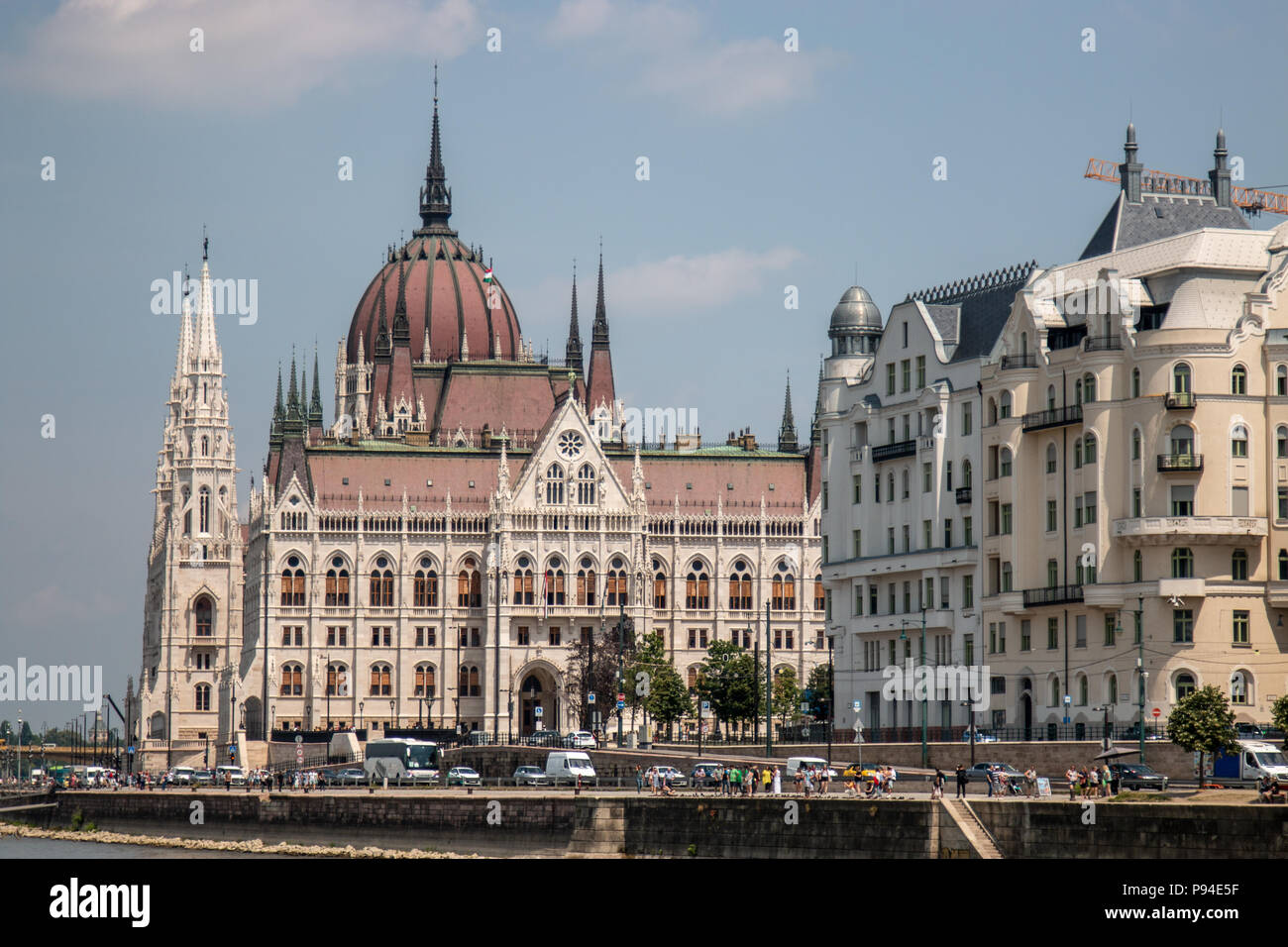 A view of the Hungarian Parliament Building situated in Lajos Kossuth ...
