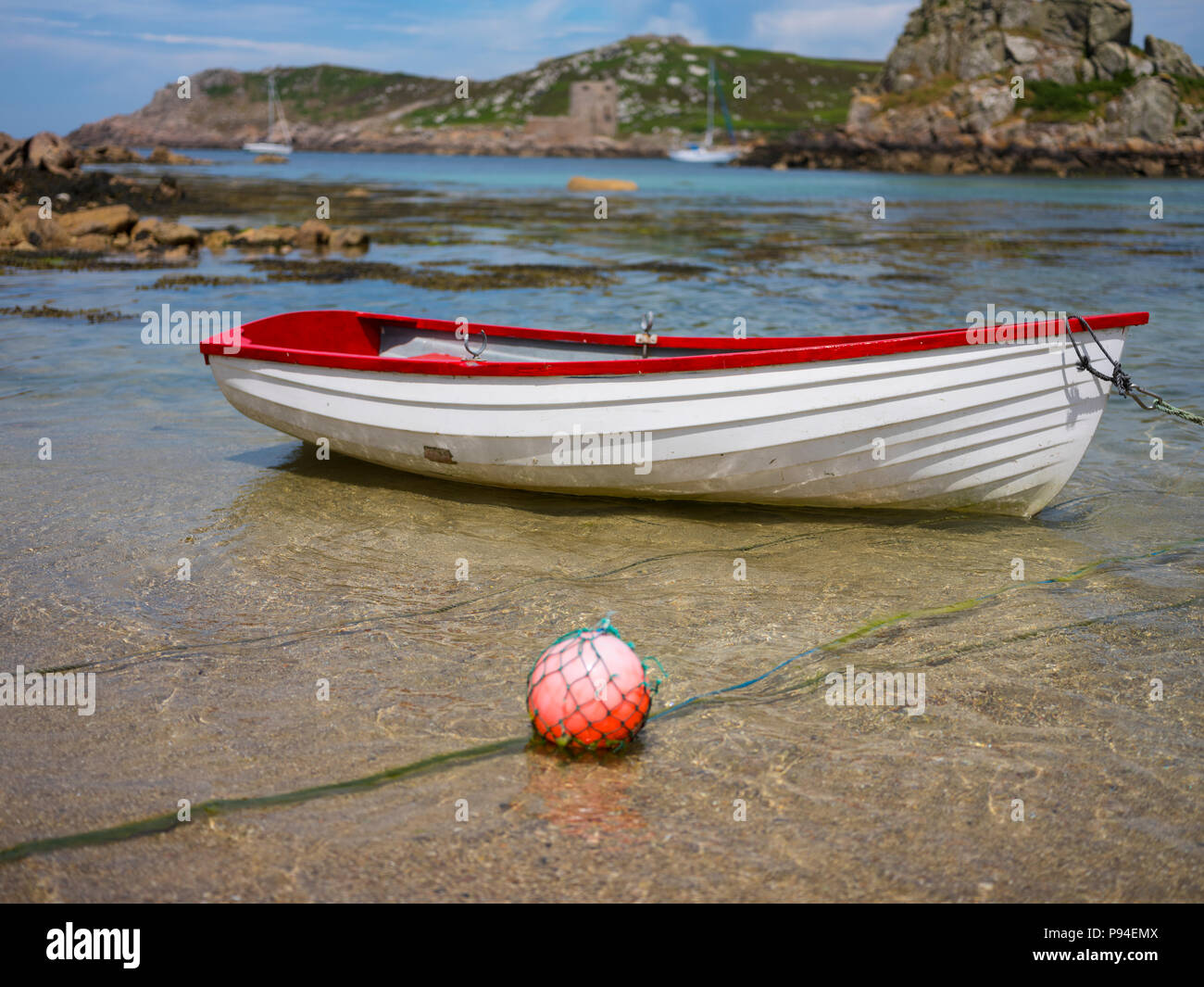 A small row boat, Isles of Scilly Stock Photo - Alamy