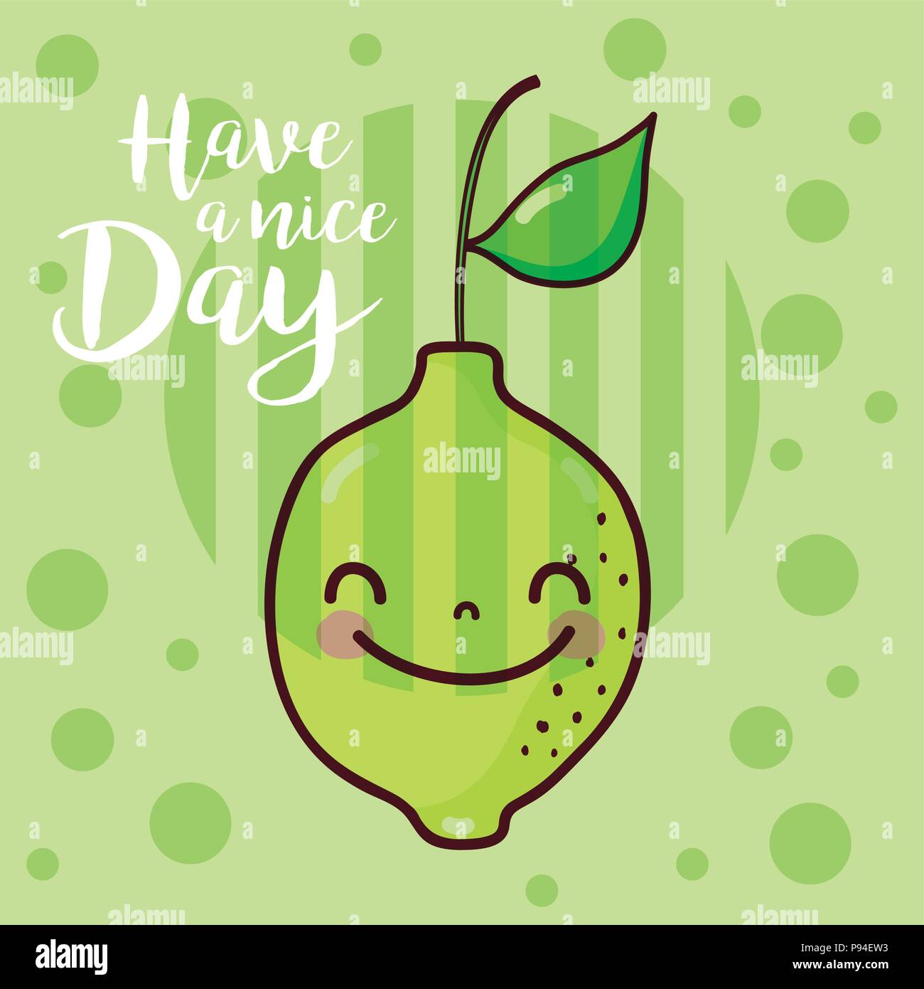 Have a nice day fruits card with lemon vector illustration graphic ...