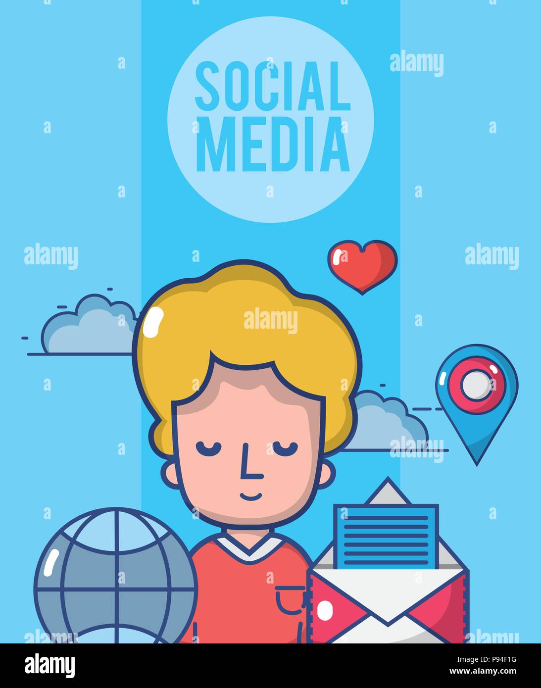Social media cartoons Stock Vector Image & Art - Alamy