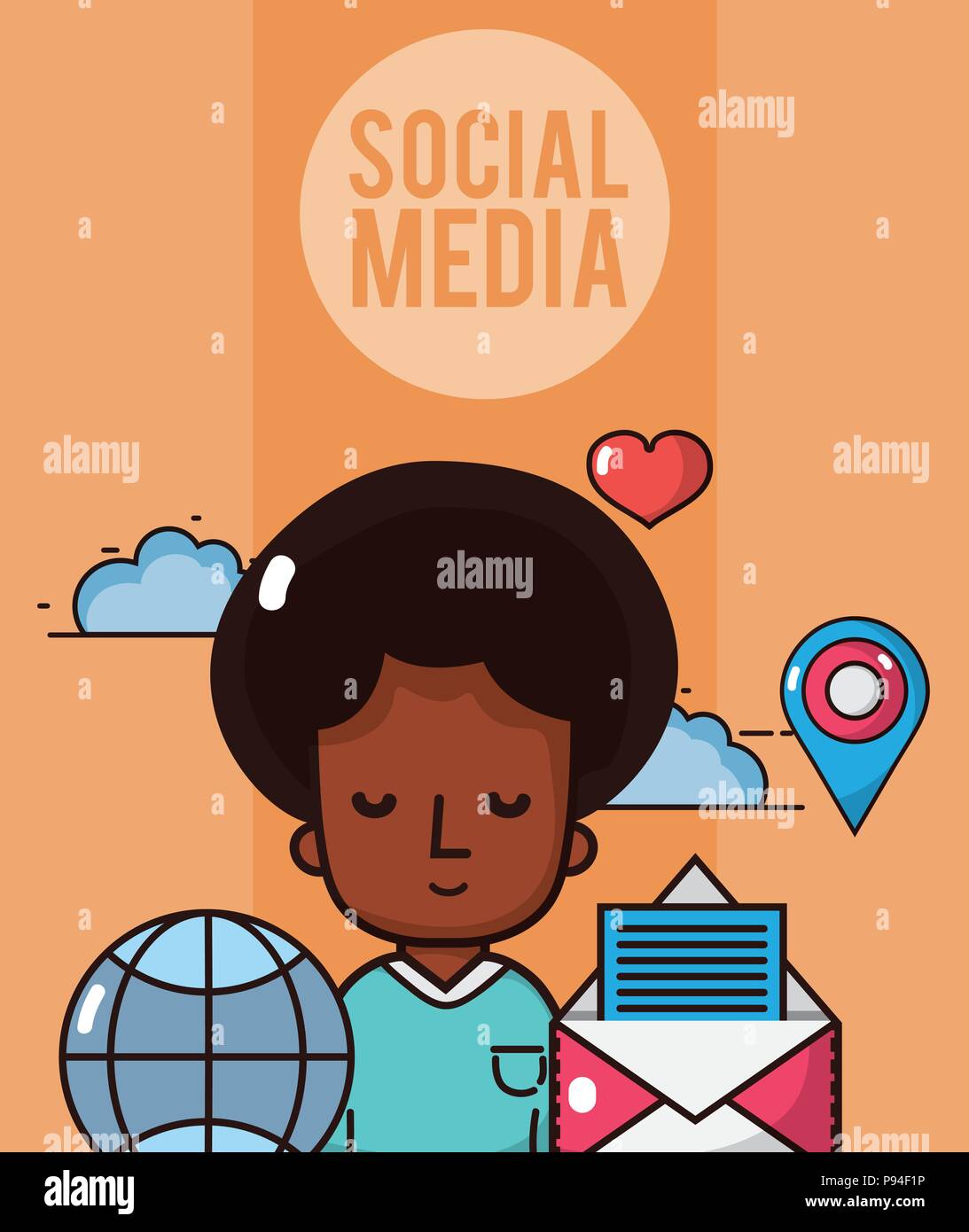 Social media cartoons Stock Vector Image & Art - Alamy