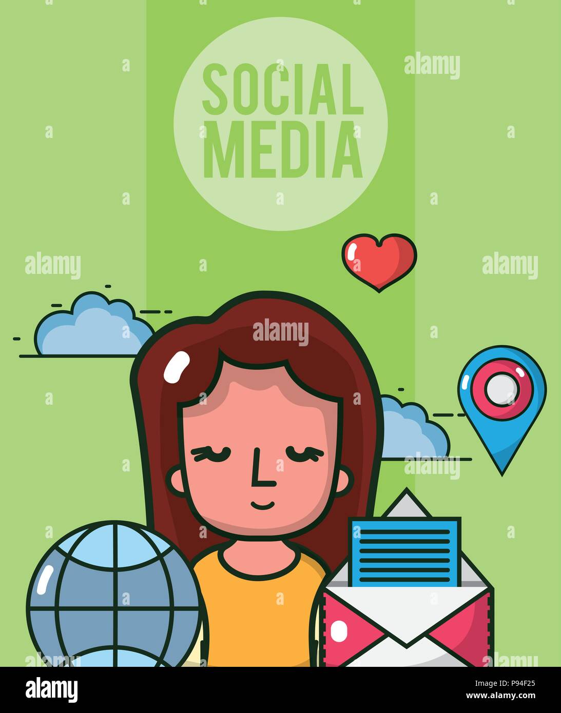 Social media cartoons Stock Vector Image & Art - Alamy
