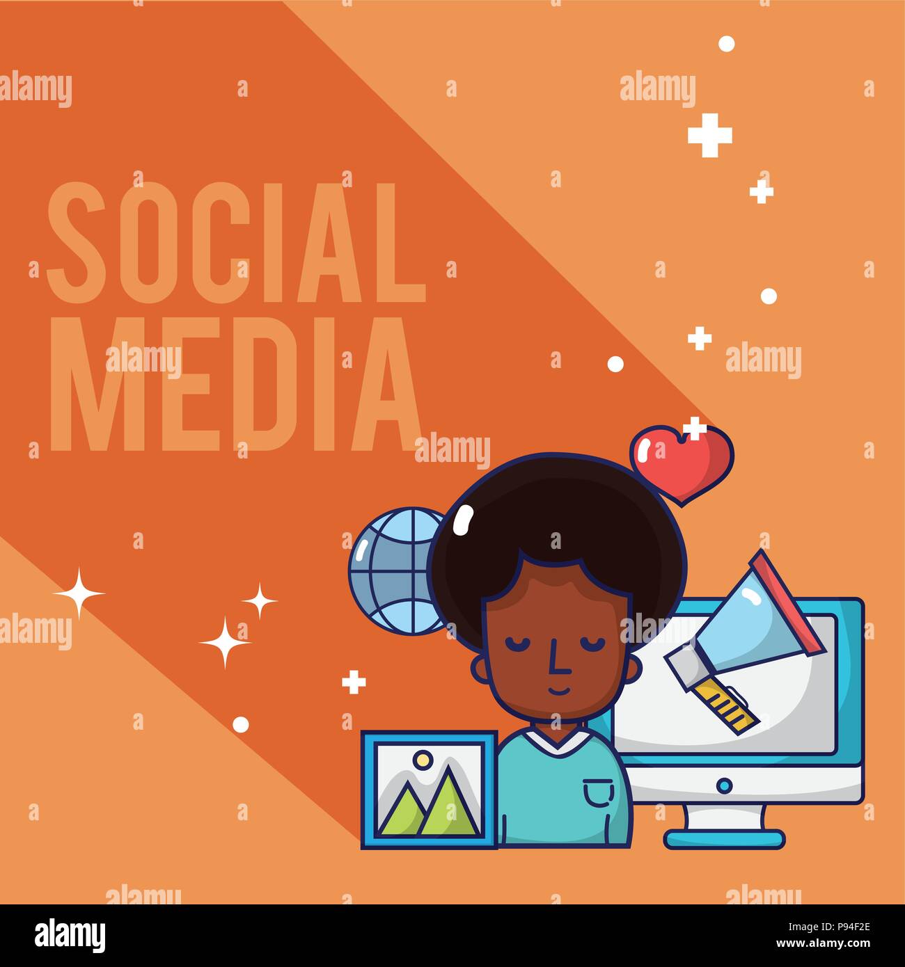 Social media cartoons Stock Vector Image & Art - Alamy